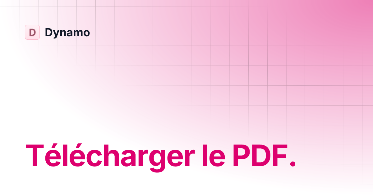 Télécharger le PDF. | Dynamo