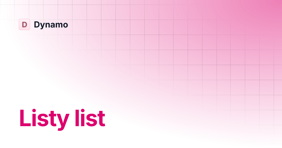 Listy list | Dynamo