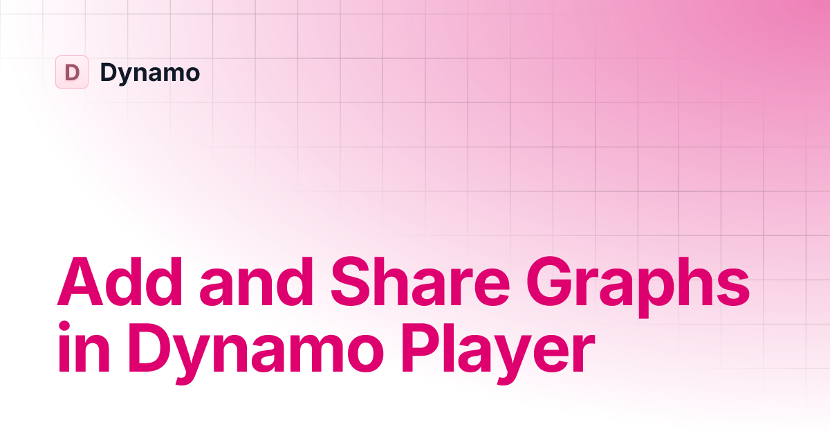 Add and Share Graphs in Dynamo Player | Dynamo