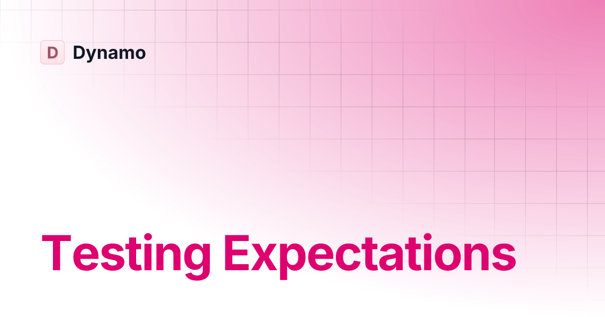Testing Expectations | Dynamo