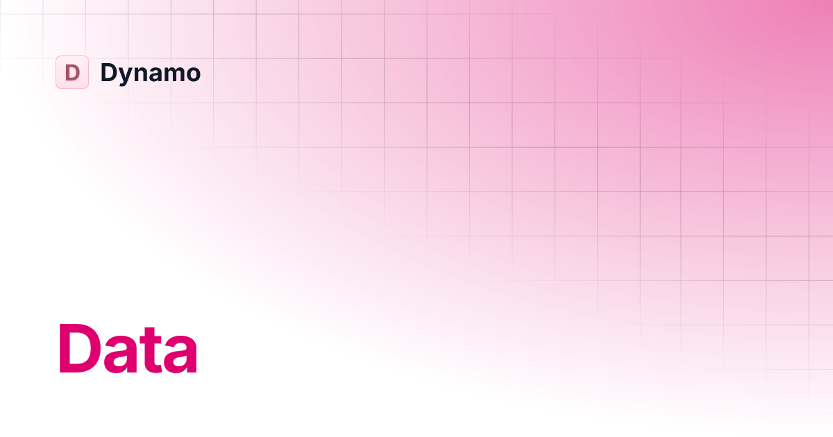 Data | Dynamo